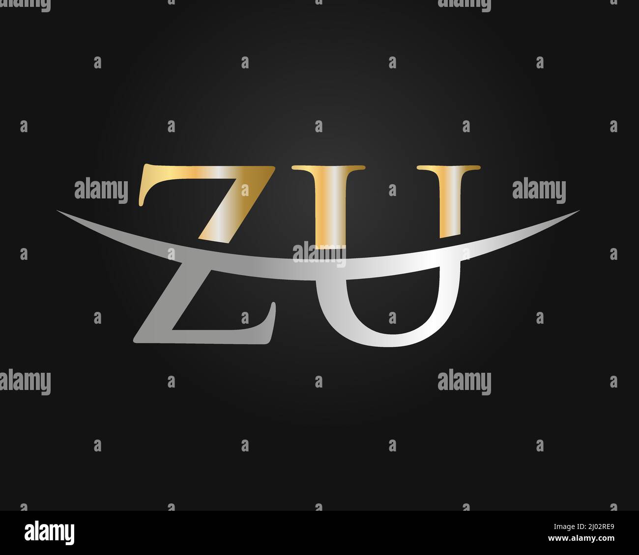 Initial Monogram Letter ZU Logo Design Vector. ZU Logo Design Template ...