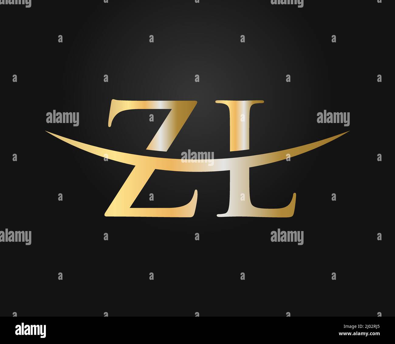 Initial Monogram Letter ZL Logo Design Vector. ZL Logo Design Template Stock Vector Image & Art ...