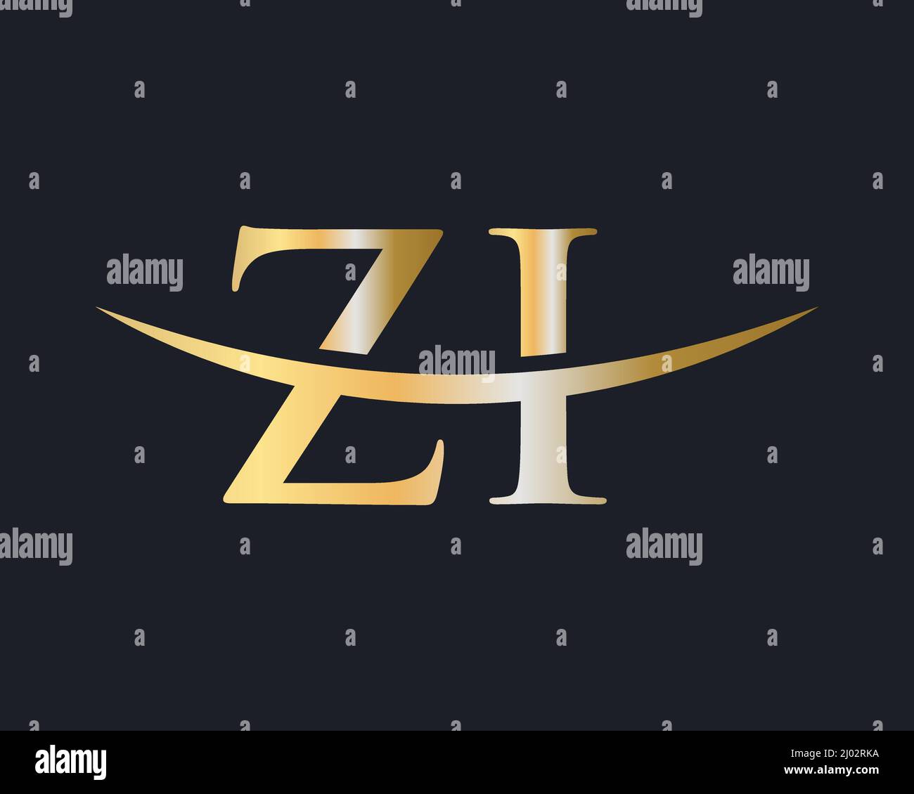 Initial Monogram Letter ZI Logo Design Vector. ZI Logo Design Template ...