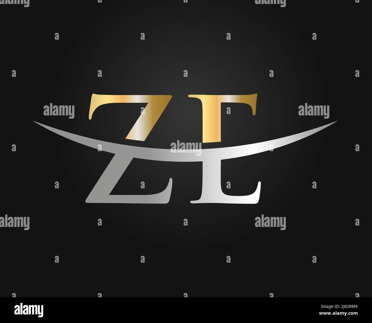 Initial Monogram Letter ZE Logo Design Vector. ZE Logo Design Template ...