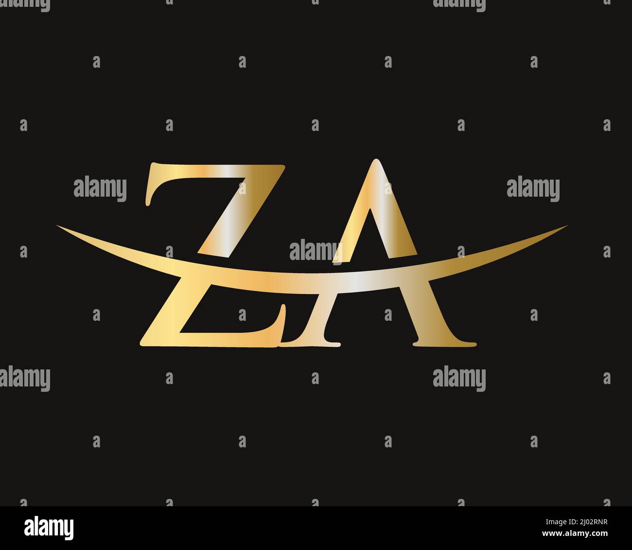 Initial Monogram Letter ZA Logo Design Vector. ZA Logo Design Template ...