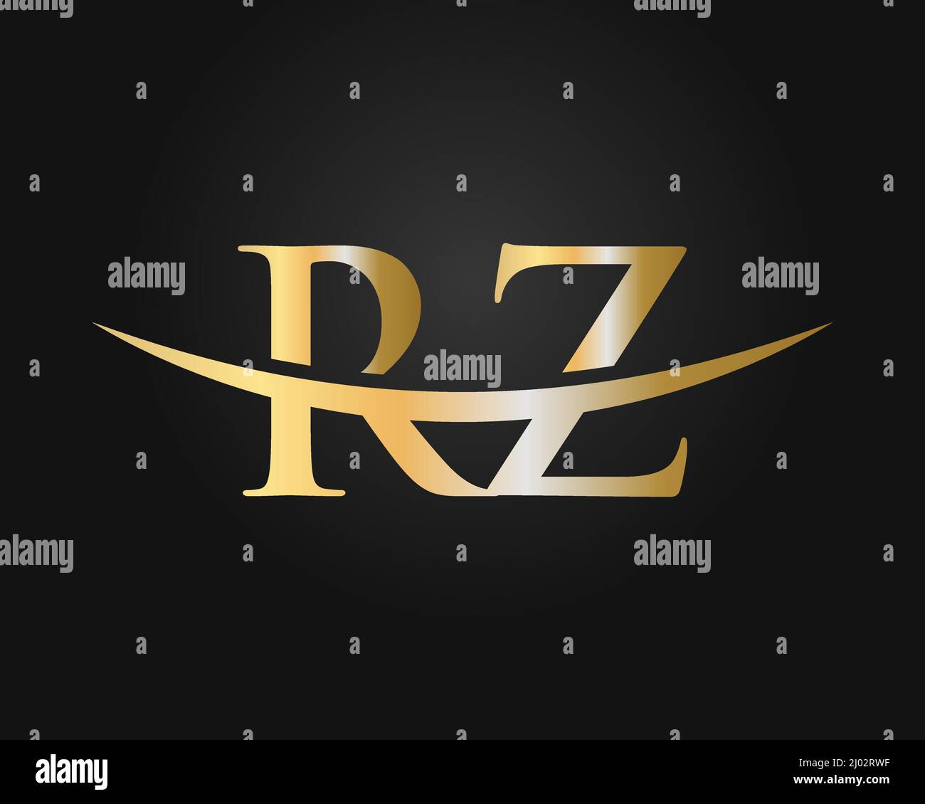 Initial Monogram Letter RZ Logo Design Vector. RZ Logo Design Template ...