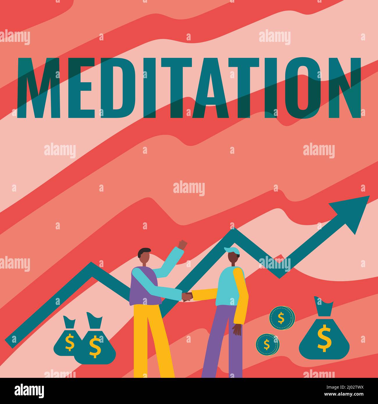 Text caption presenting Meditation. Internet Concept achieve a mentally ...