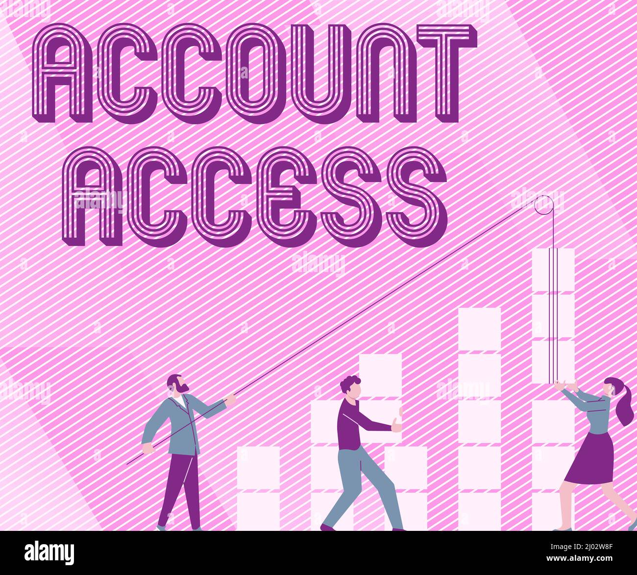 Handwriting text Account Access. Concept meaning having permission to ...