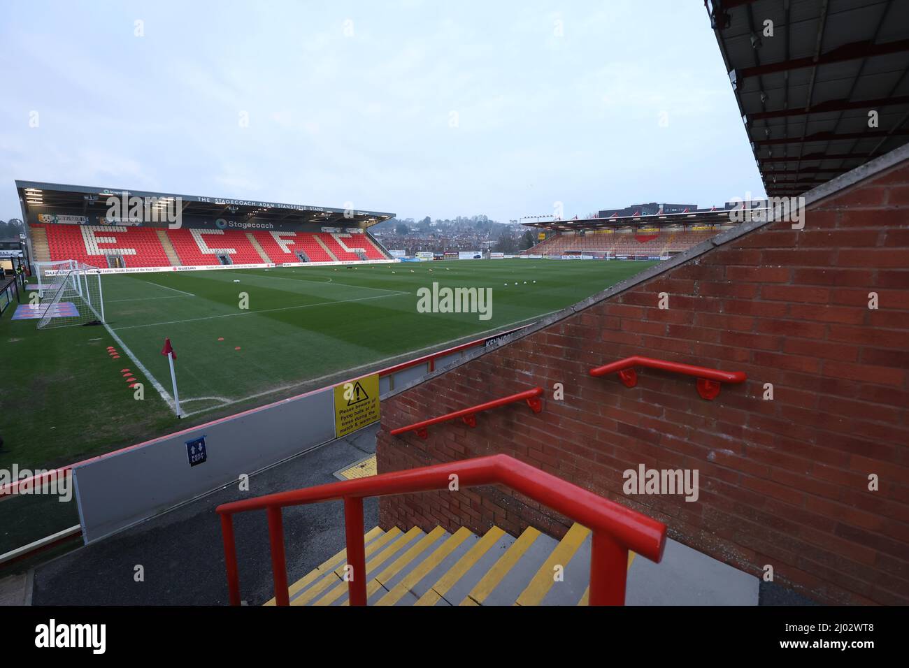 General view of St James Park home of Exeter City before their match ...