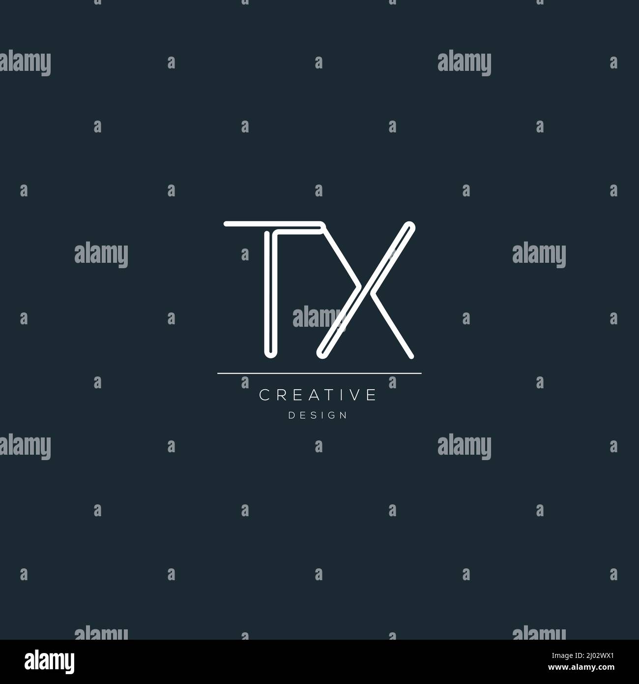 Minimal vector graphic alphabet symbol. Letter TX logo Stock Vector ...