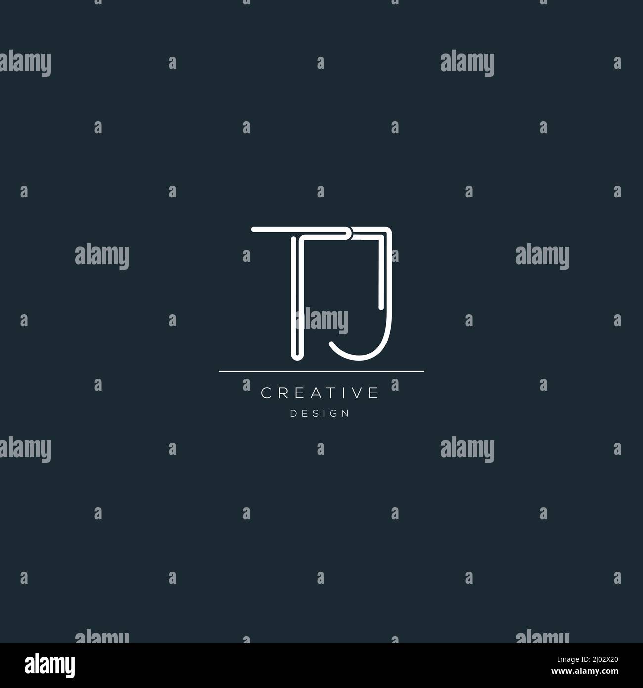 Minimal vector graphic alphabet symbol. Letter TJ logo Stock Vector ...