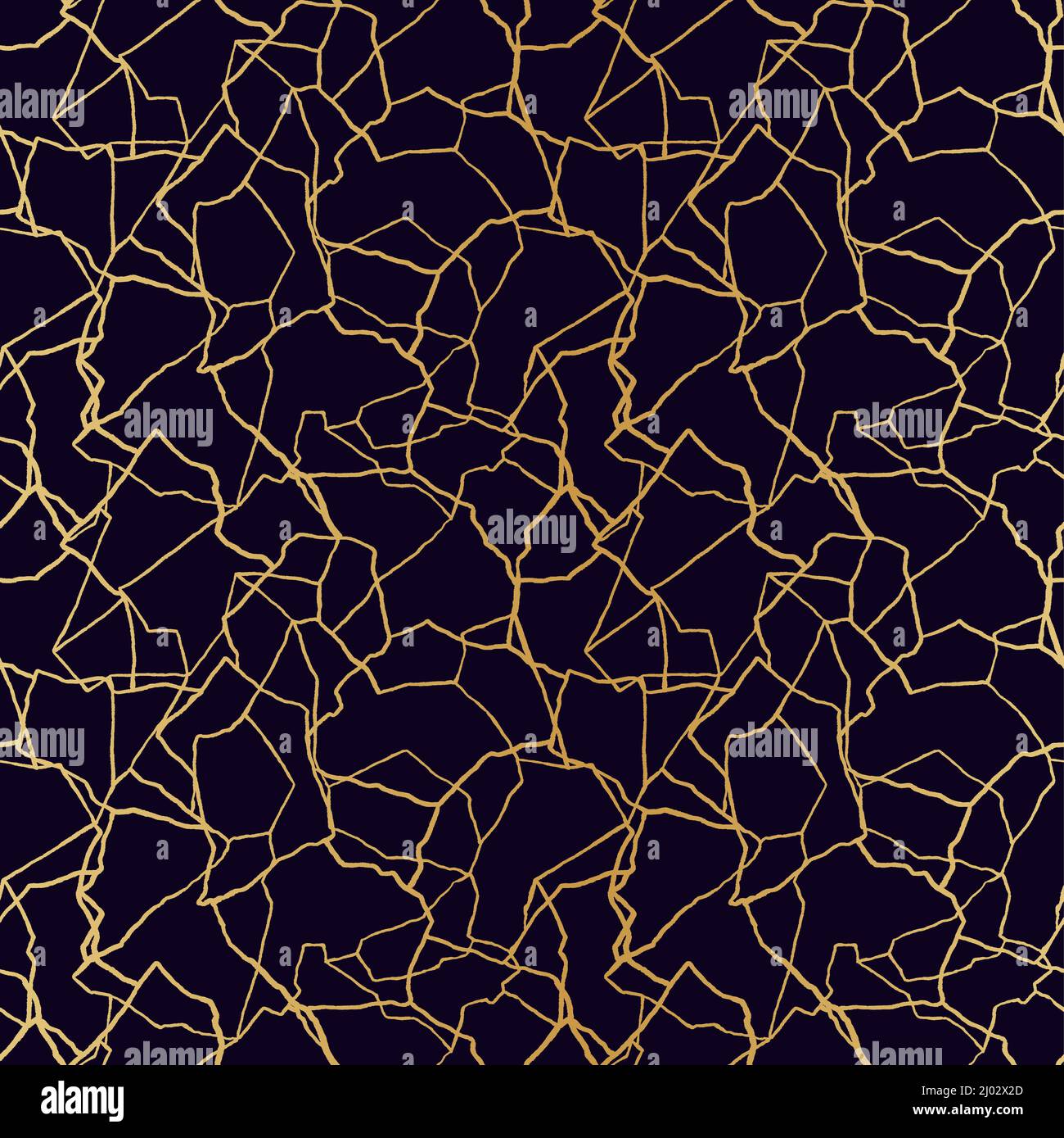 kintsugi art seamless pattern with gold thin lines and abstract shards on dark luxury background ...