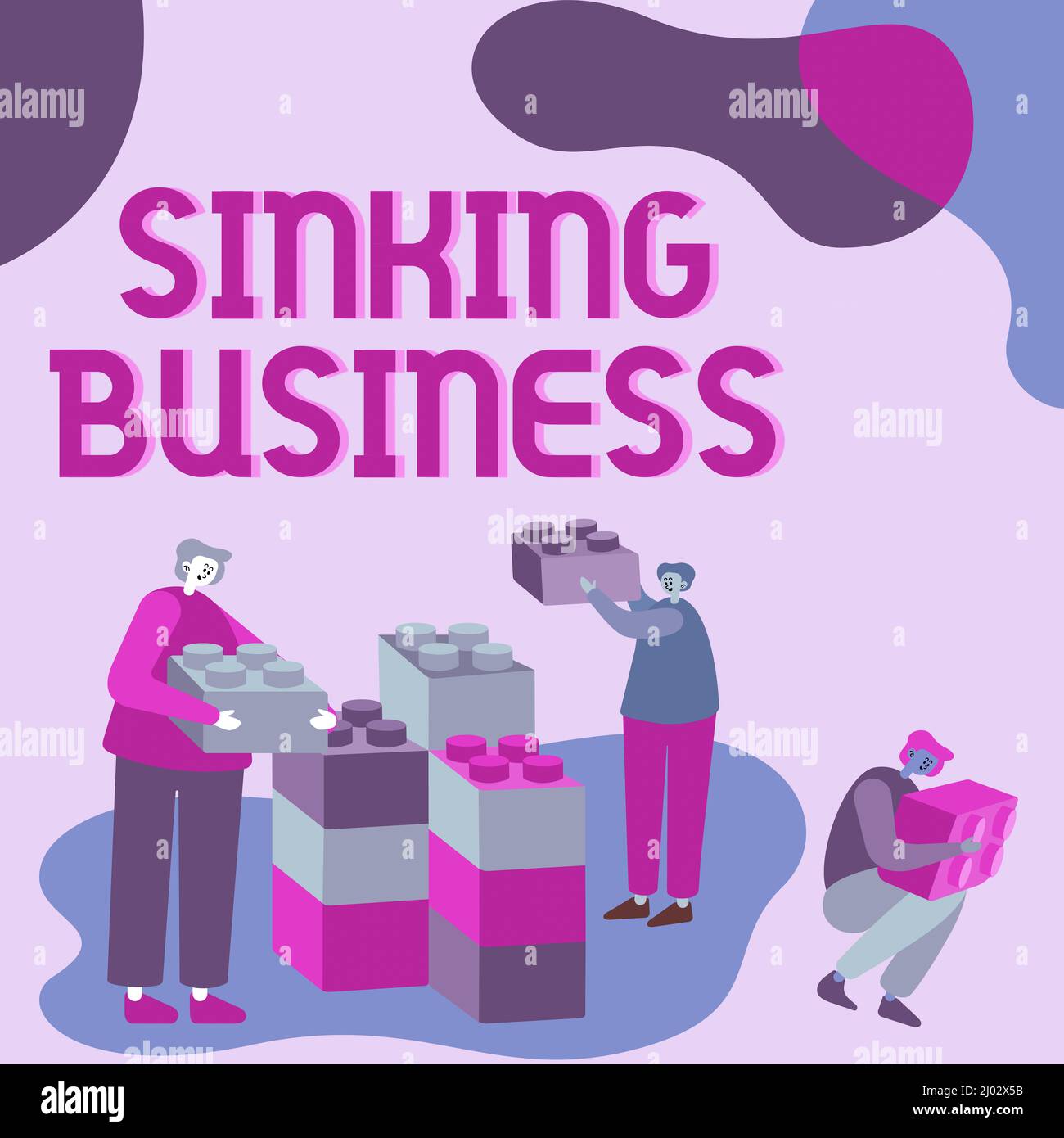 Conceptual caption Sinking Business. Business concept the company or ...