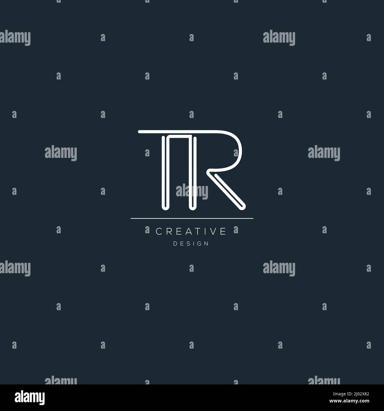 Minimal vector graphic alphabet symbol. Letter TR logo Stock Vector ...