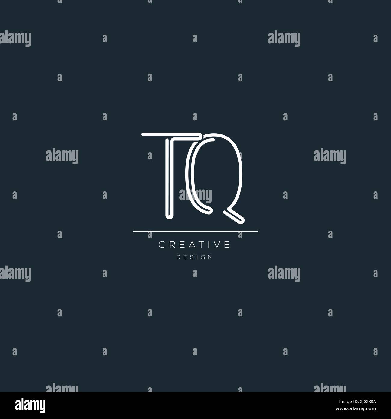 Minimal vector graphic alphabet symbol. Letter TQ logo Stock Vector ...