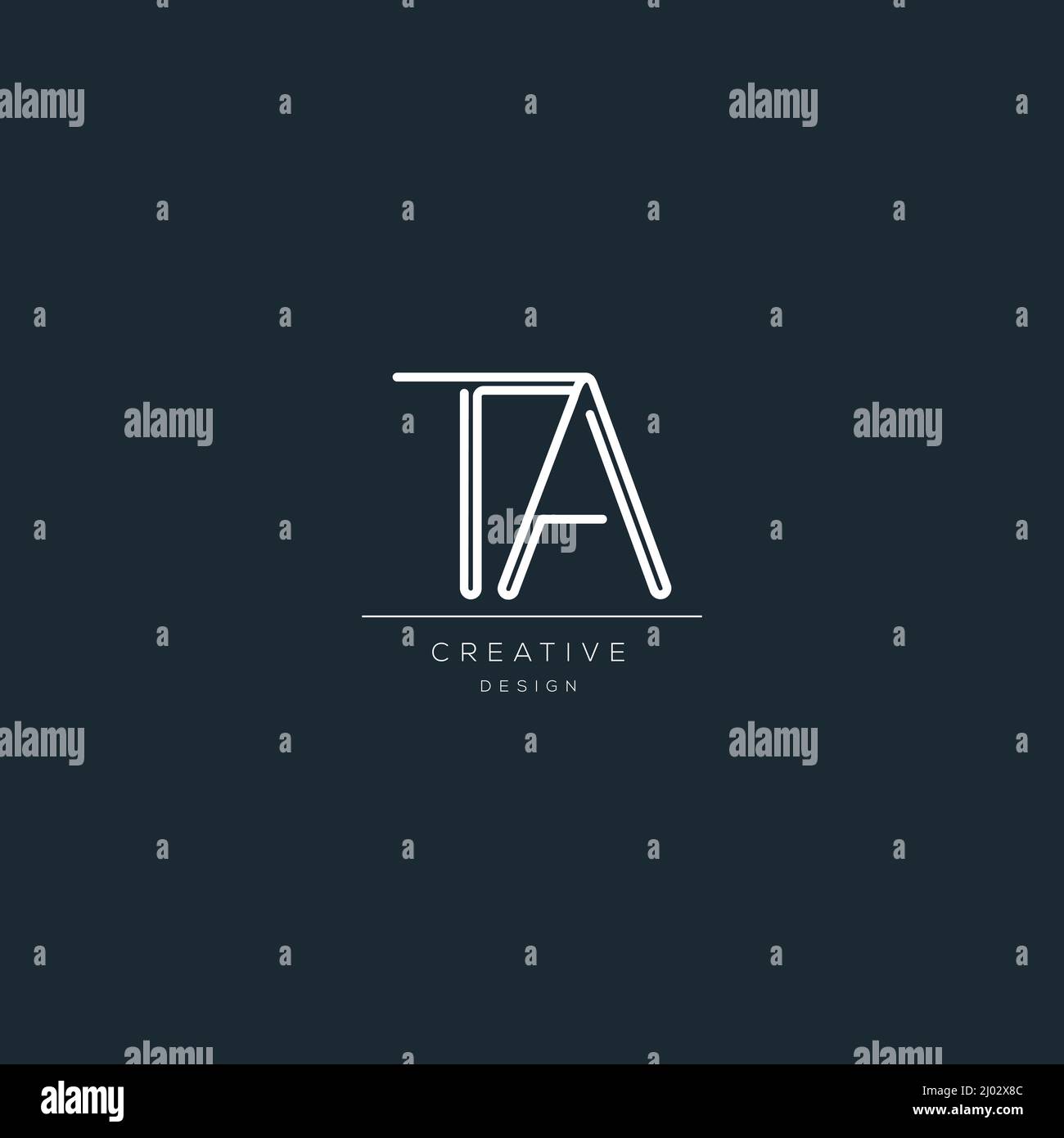 Minimal vector graphic alphabet symbol. Letter TA logo Stock Vector ...