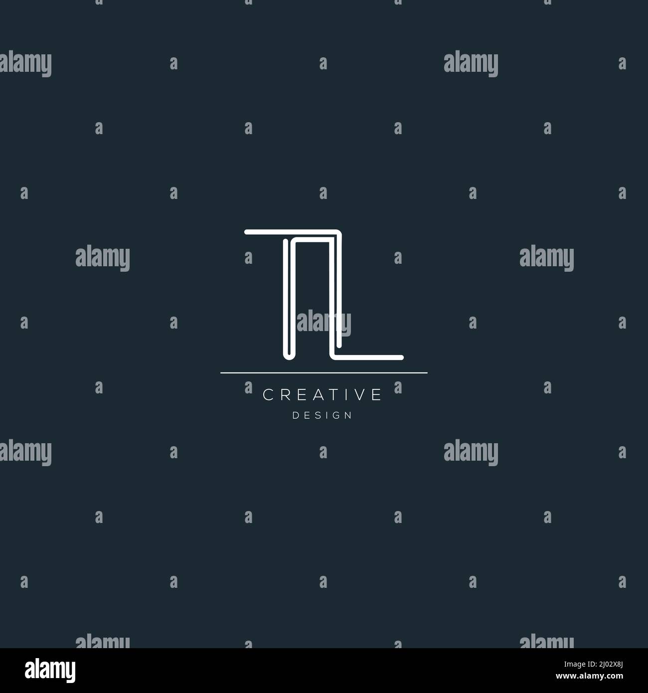 Minimal vector graphic alphabet symbol. Letter TL logo Stock Vector ...