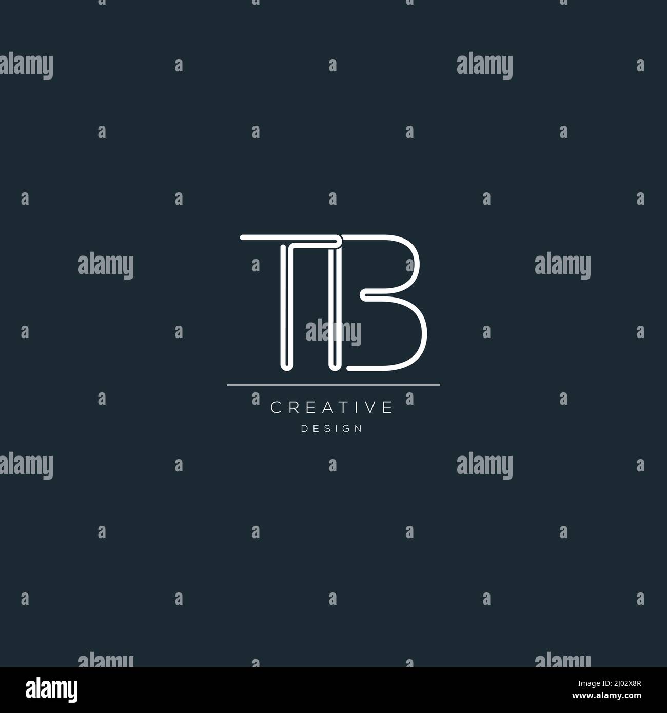 Minimal vector graphic alphabet symbol. Letter TB logo Stock Vector ...