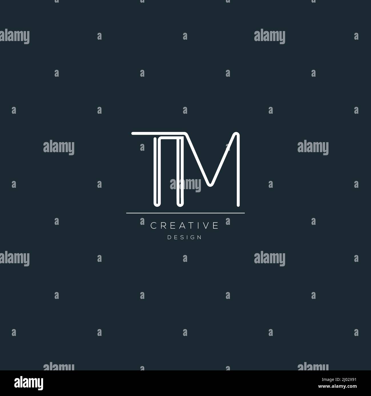 Minimal vector graphic alphabet symbol. Letter TM logo Stock Vector ...