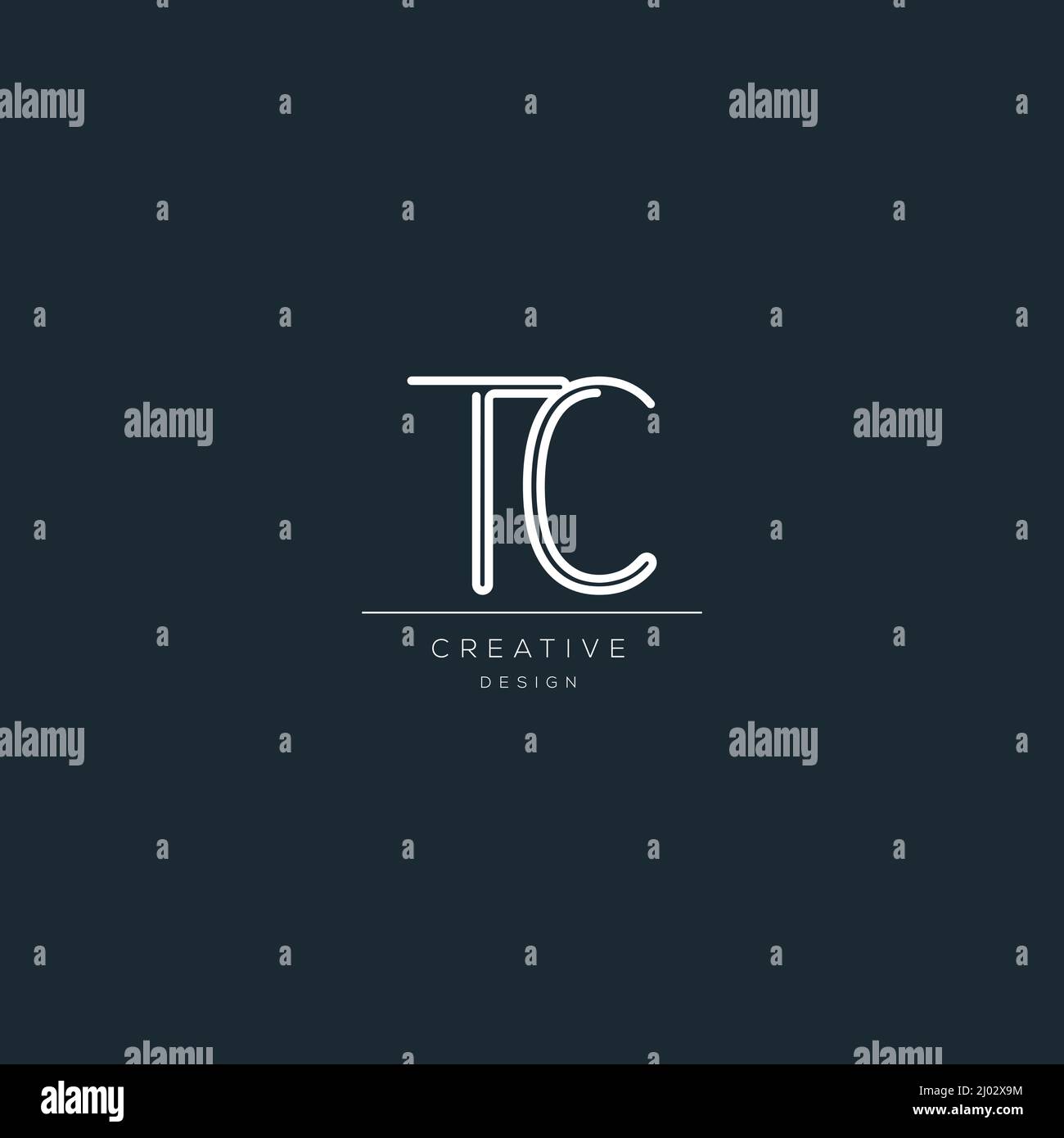 Minimal vector graphic alphabet symbol. Letter TC logo Stock Vector ...