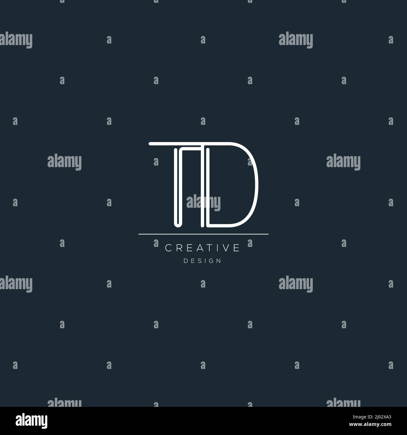 Minimal vector graphic alphabet symbol. Letter TD logo Stock Vector ...