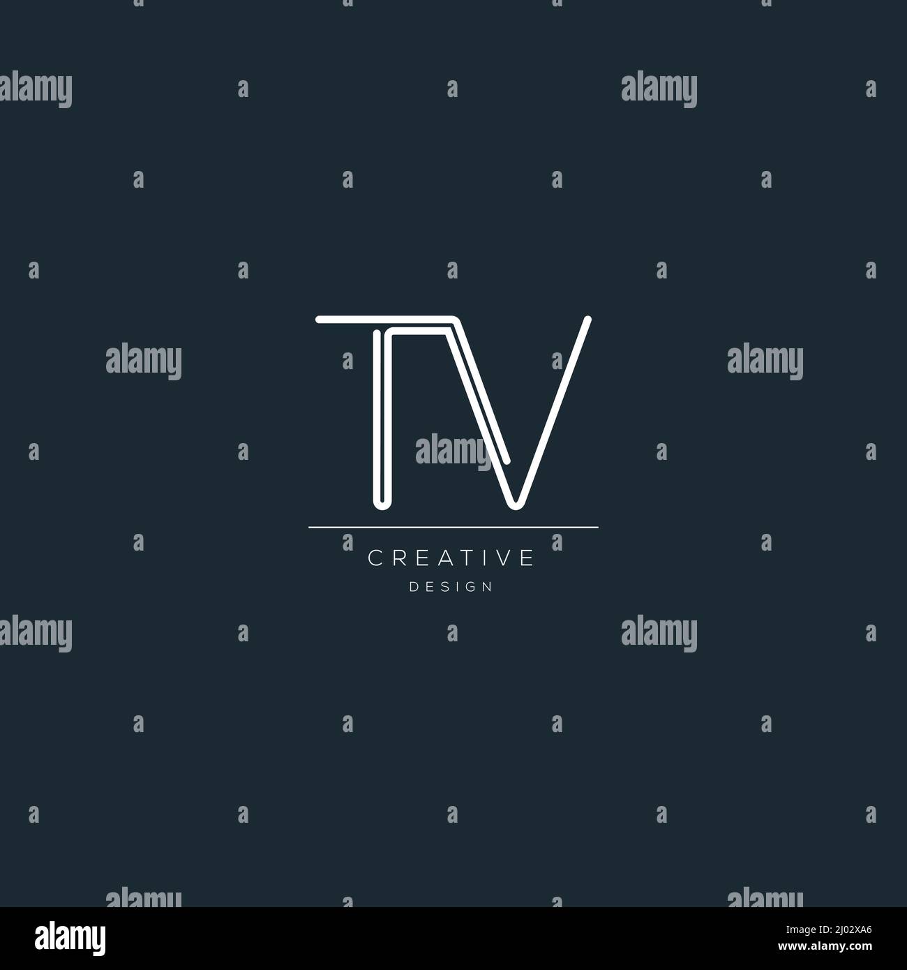 Minimal vector graphic alphabet symbol. Letter TV logo Stock Vector ...