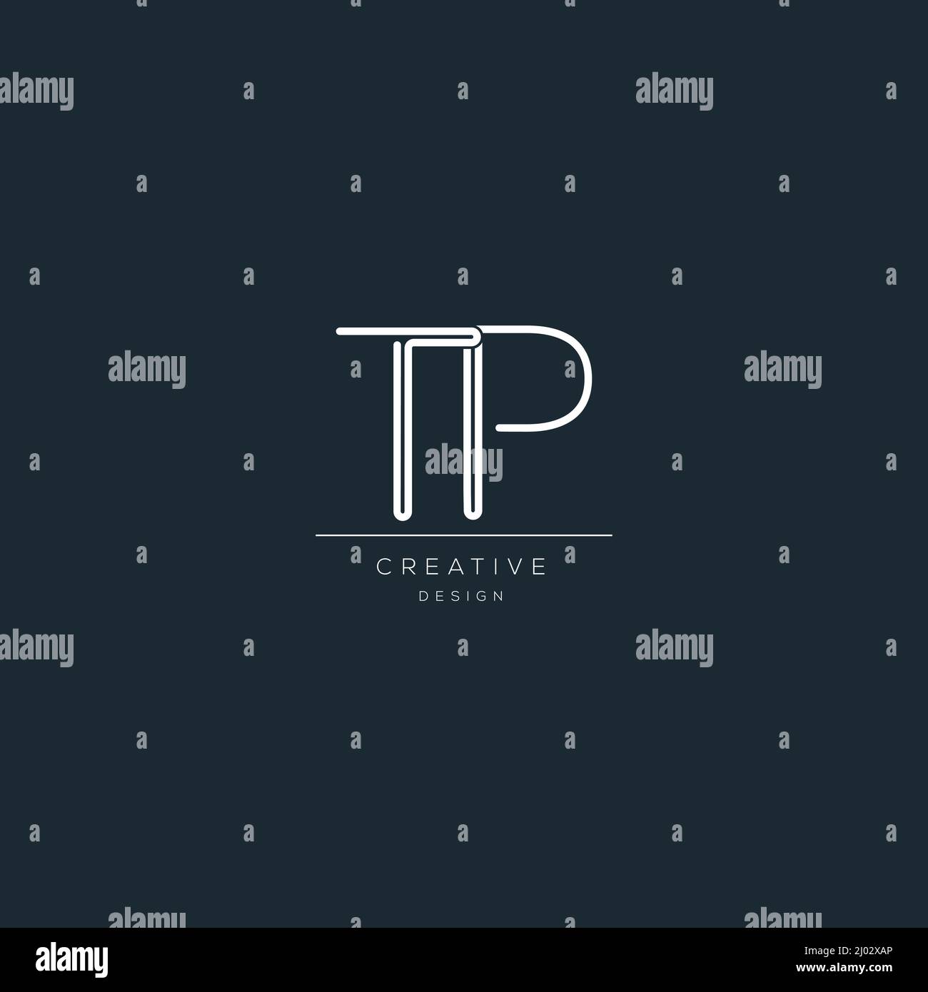 Minimal vector graphic alphabet symbol. Letter TP logo Stock Vector ...