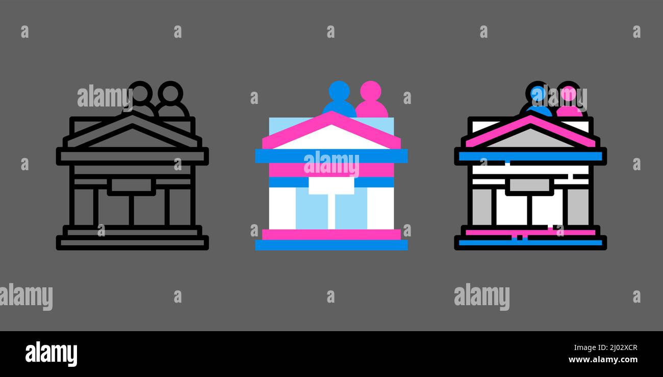 census office icon set for decoration, website, web, presentation ...