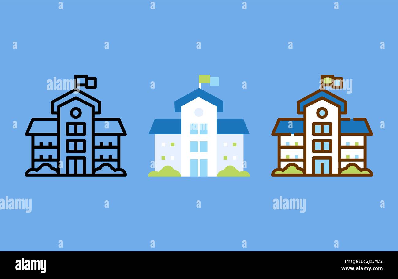 school flat icon for decoration, website, web, presentation, printing ...