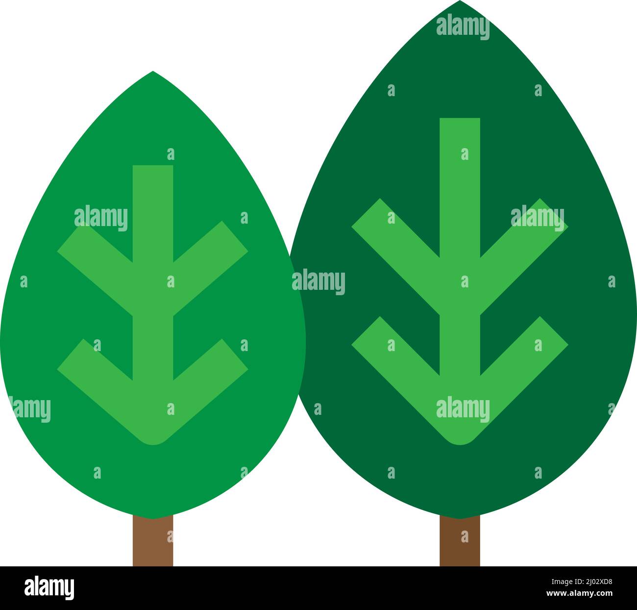 tree icon leaf design flat illustration Stock Vector Image & Art - Alamy