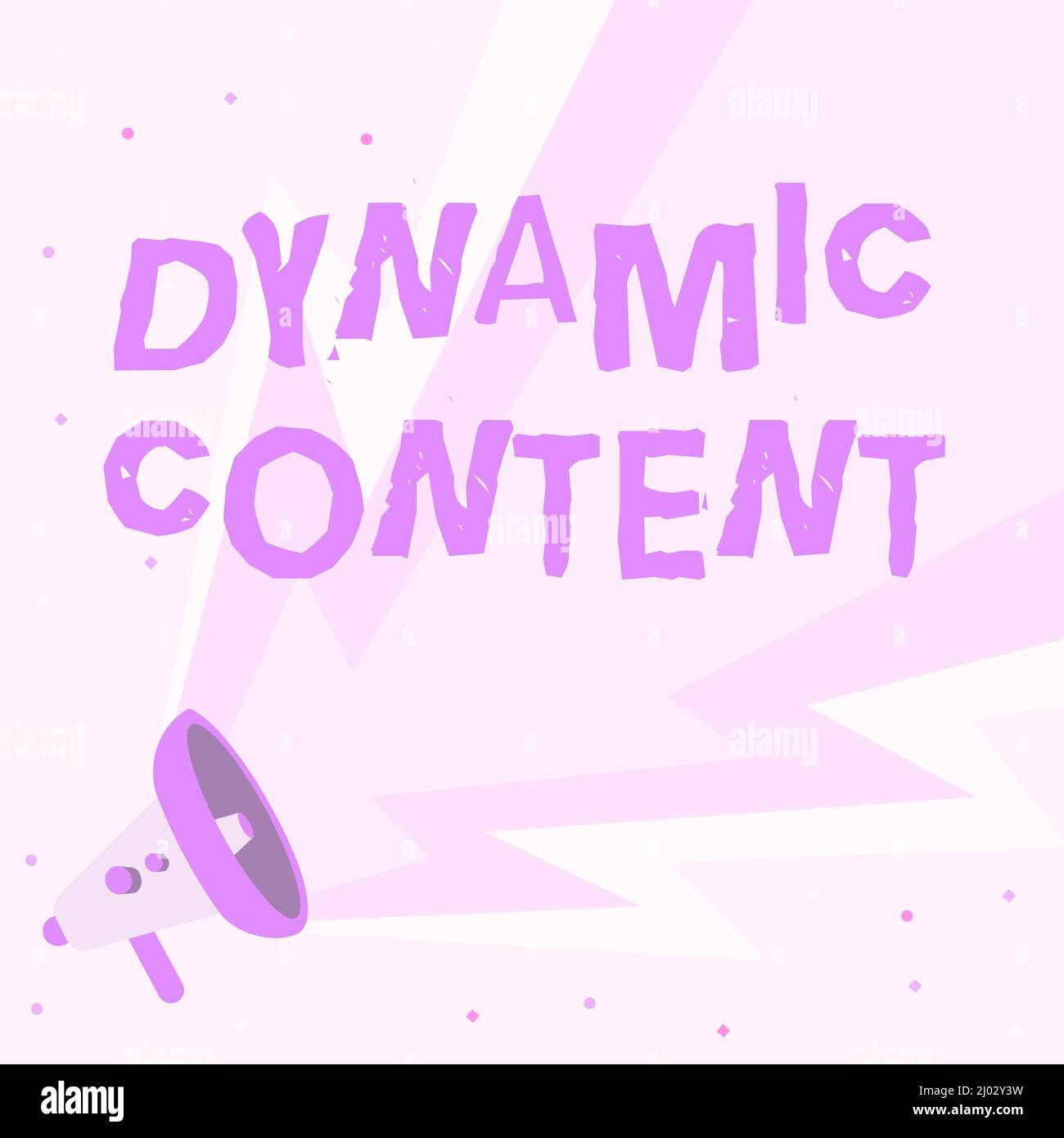Hand writing sign Dynamic Content. Word for web content that changes ...