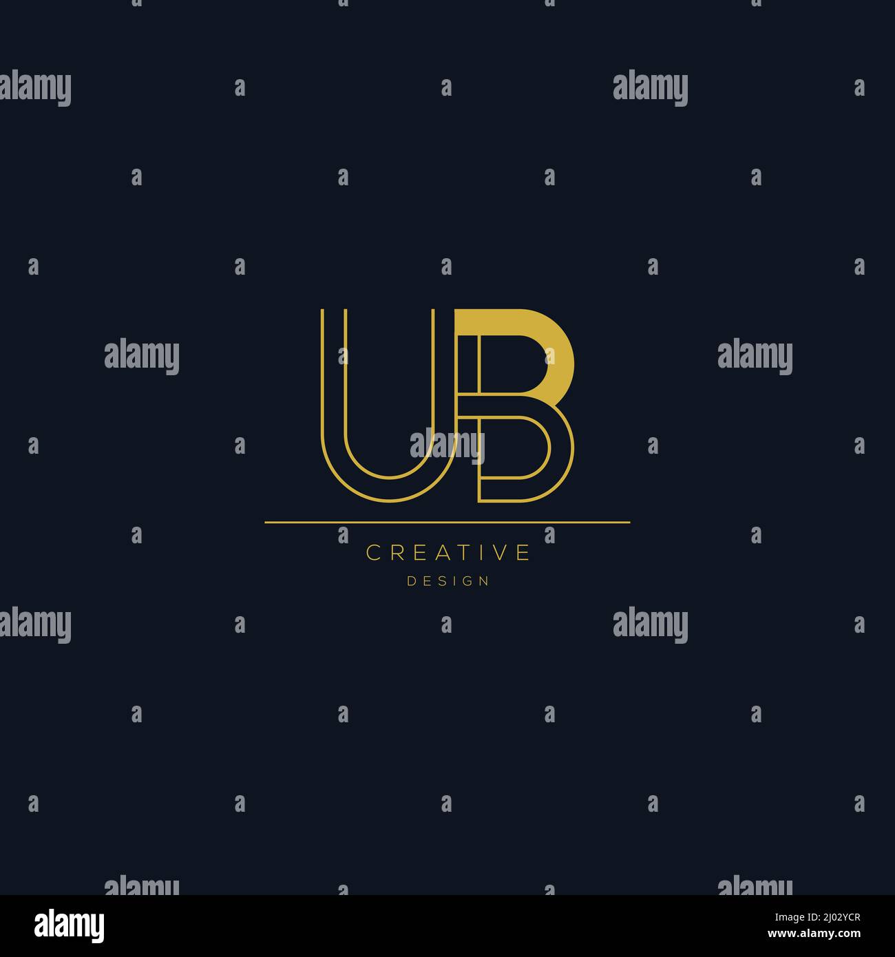 Letter UB logo icon design template elements Stock Vector Image & Art ...