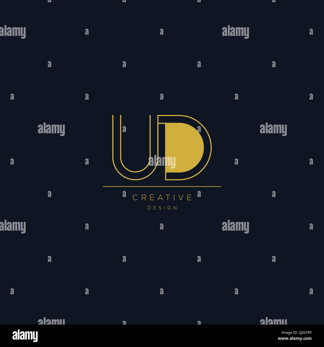 Letter UD logo icon design template elements Stock Vector Image & Art ...