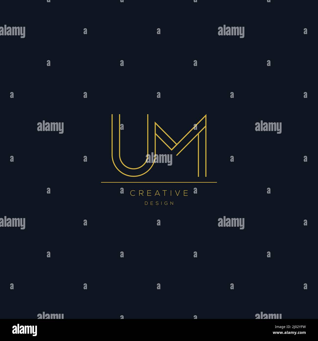 Letter UM logo icon design template elements Stock Vector Image & Art ...