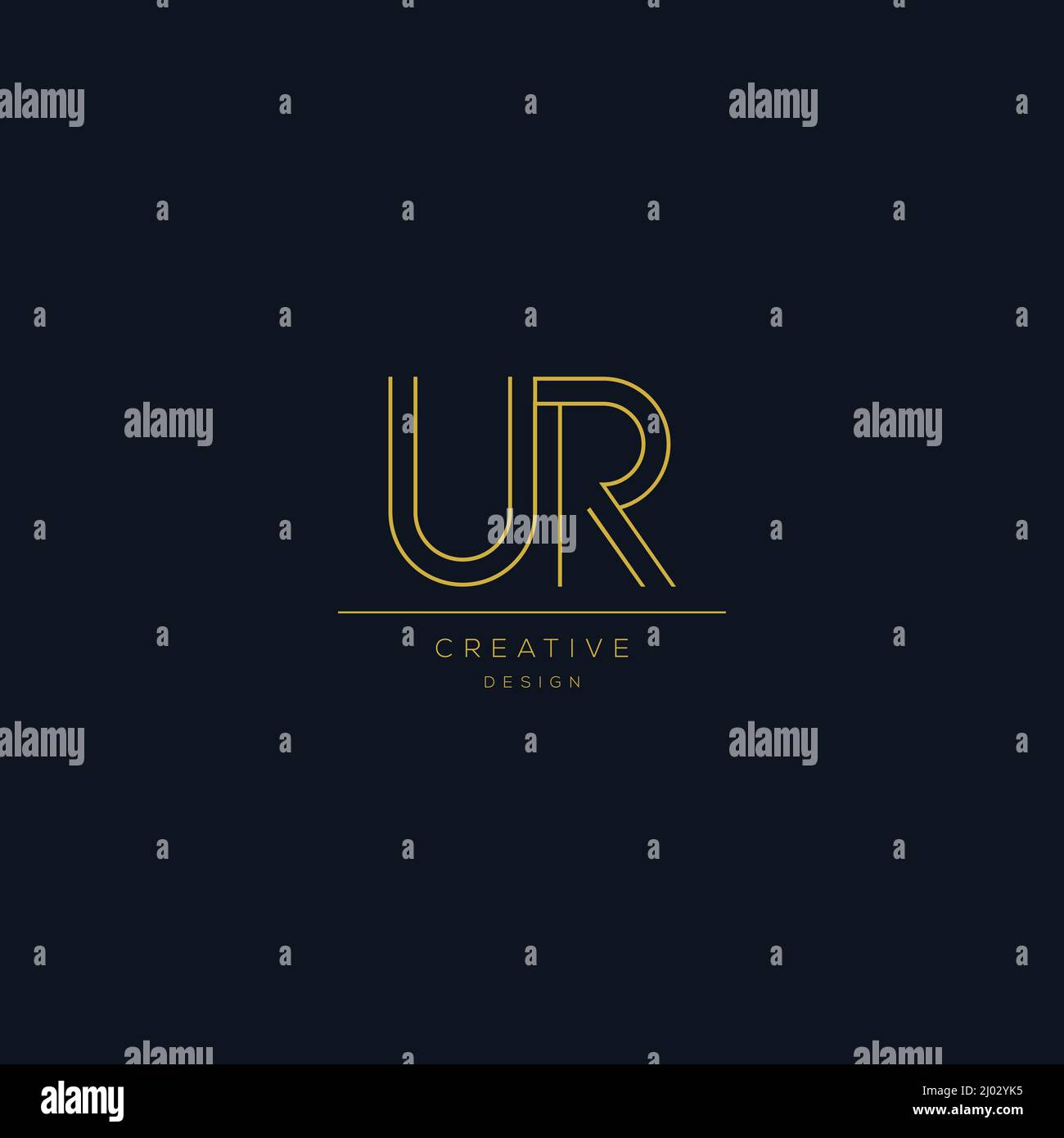 Letter UR logo icon design template elements Stock Vector Image & Art ...