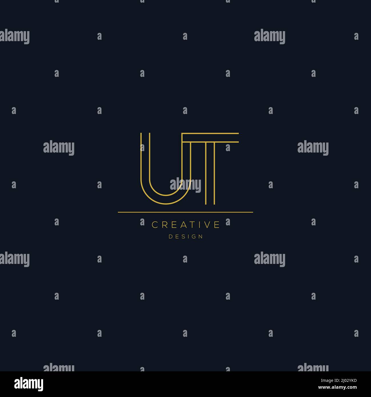 Letter UT logo icon design template elements Stock Vector Image & Art ...