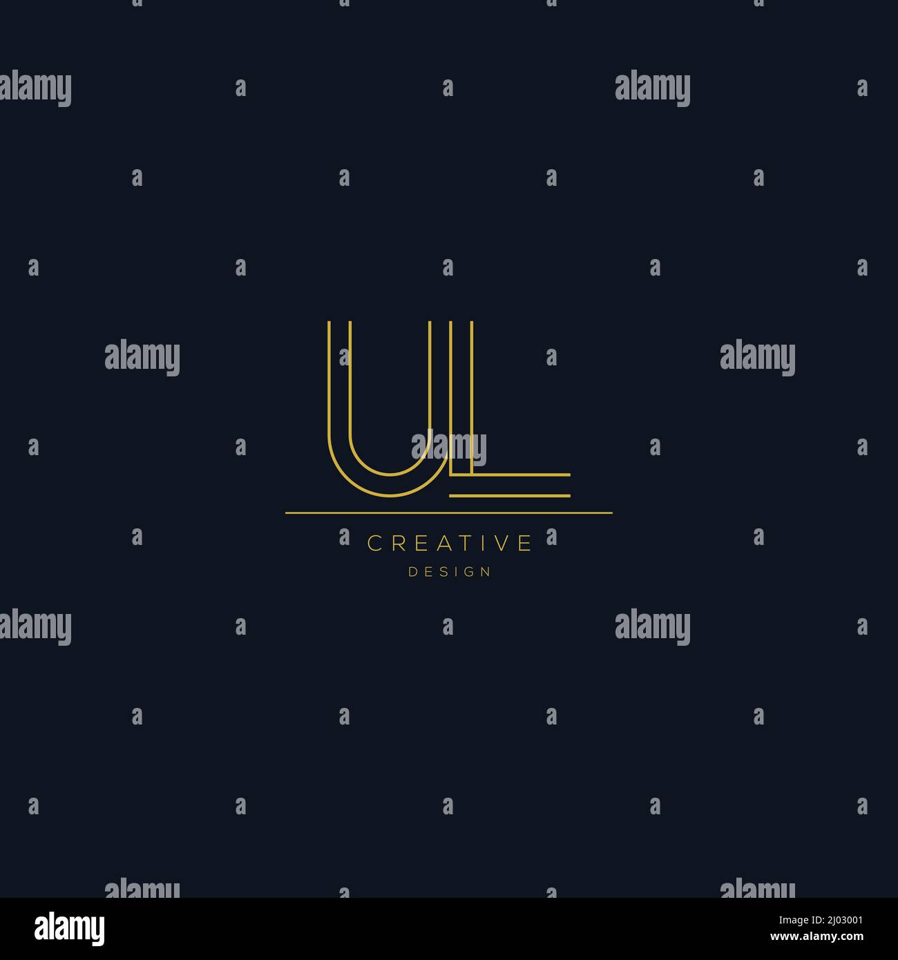 Letter UL logo icon design template elements Stock Vector Image & Art ...