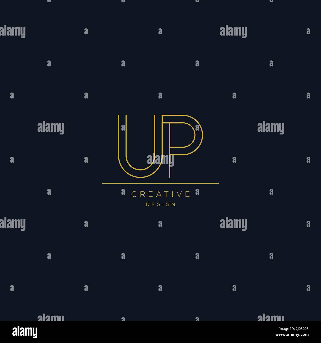 Letter UP logo icon design template elements Stock Vector Image & Art ...