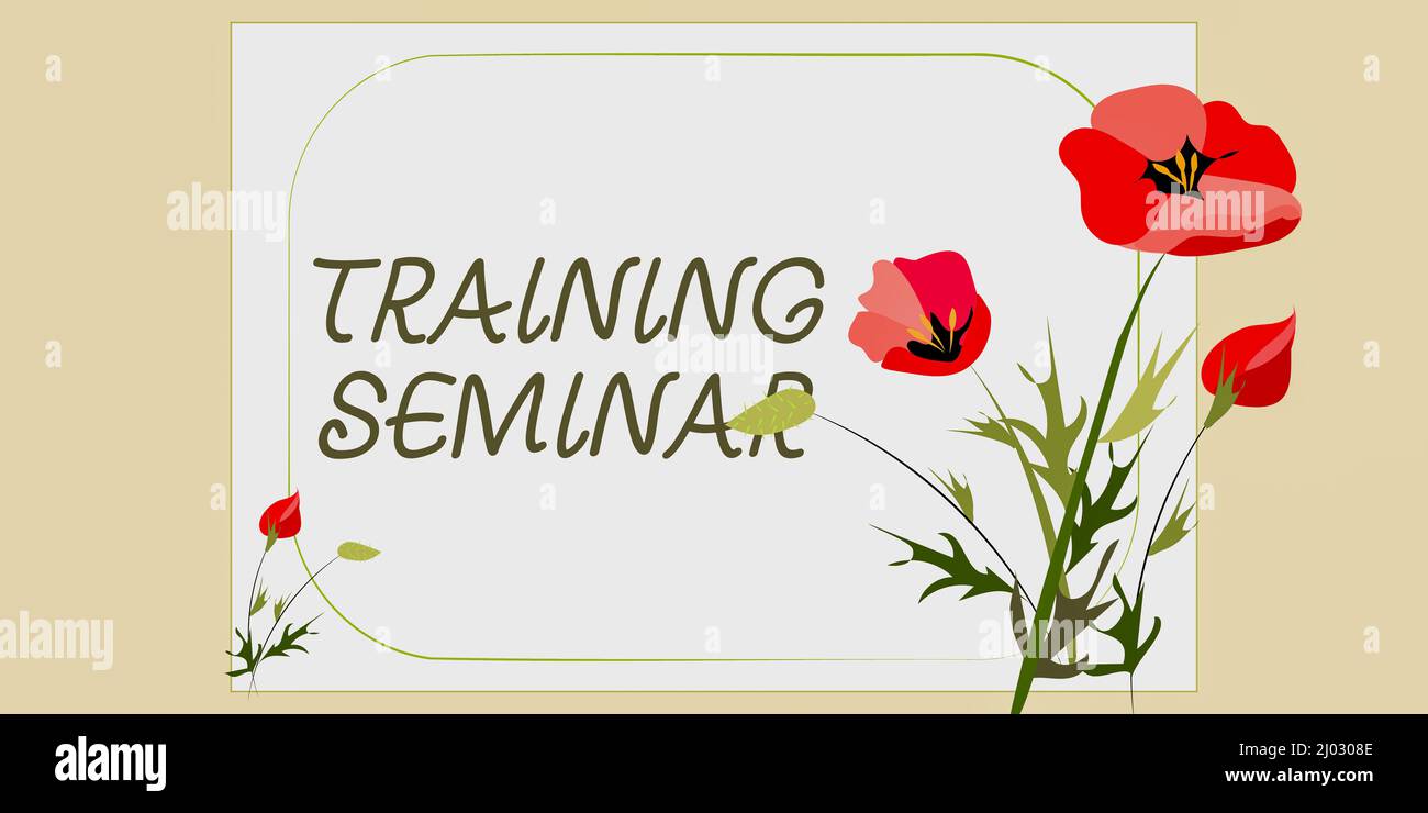 Text showing inspiration Training Seminar. Business approach Academic ...
