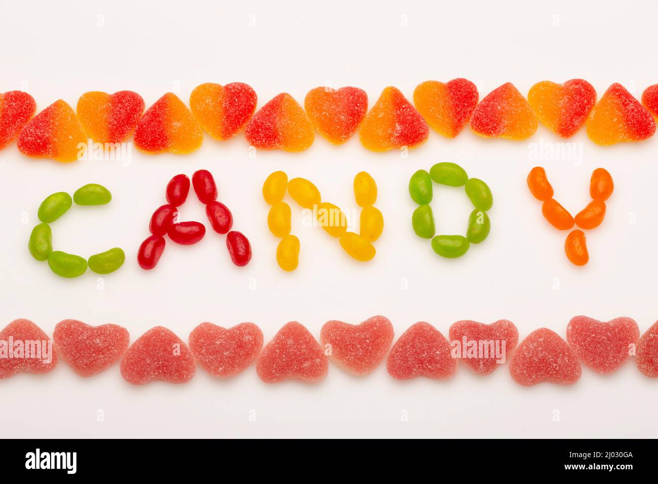 Heart shaped candies. Heart candies coated with sugar, heart colorful ...