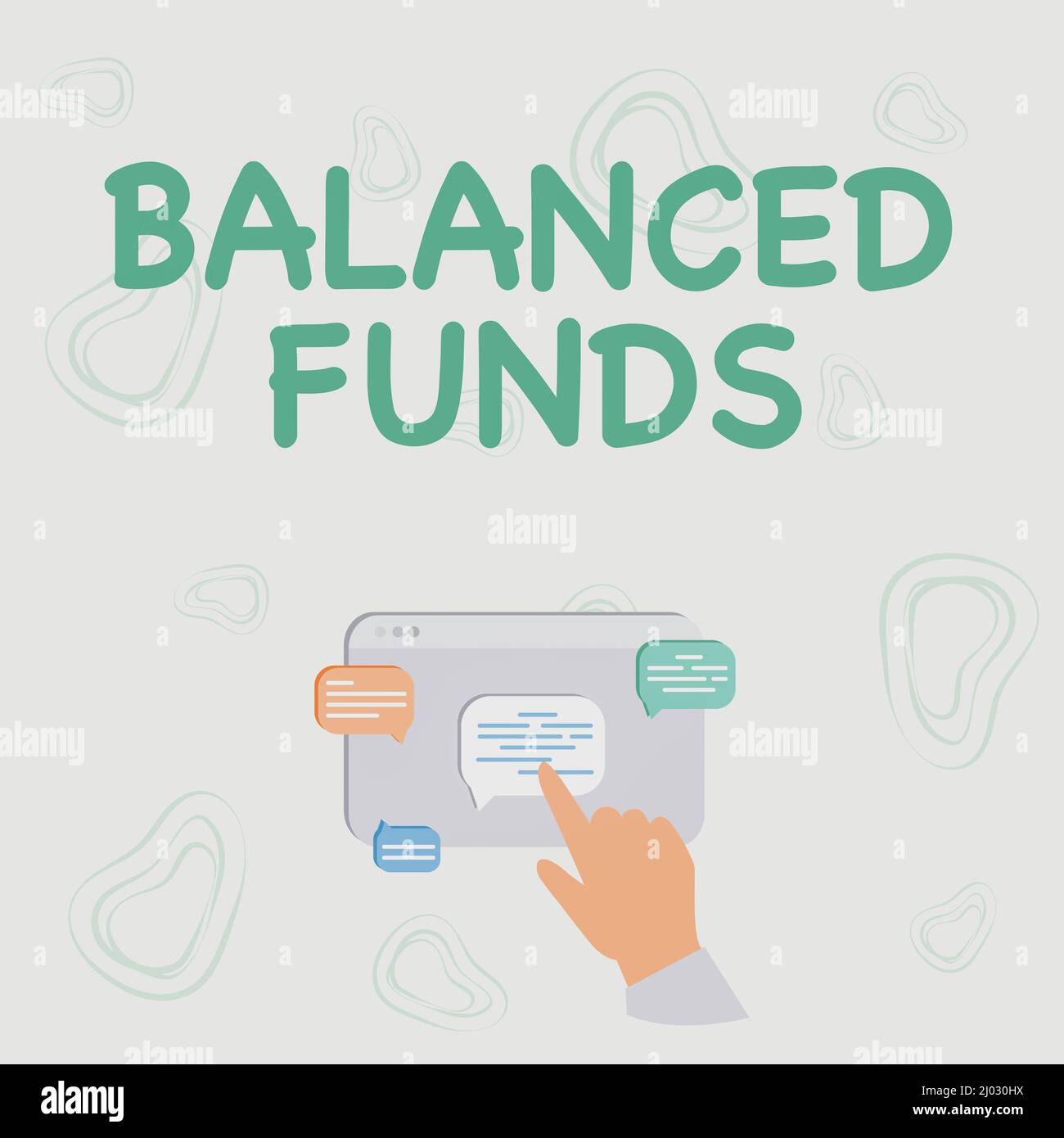 Writing displaying text Balanced Funds. Internet Concept hybrid mutual ...