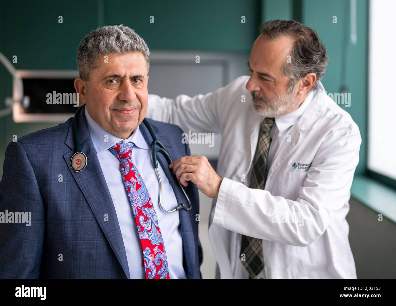 Berlin, Germany. 14th Mar, 2022. EXCLUSIVE - Actor Merab Ninidze (r ...