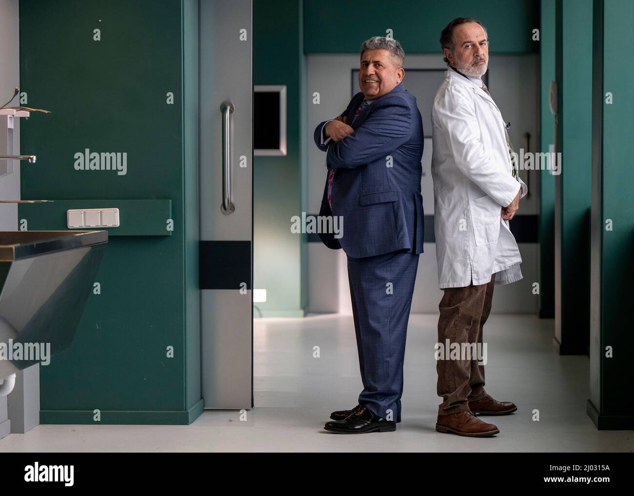 Berlin, Germany. 14th Mar, 2022. EXCLUSIVE - Actor Merab Ninidze (r ...