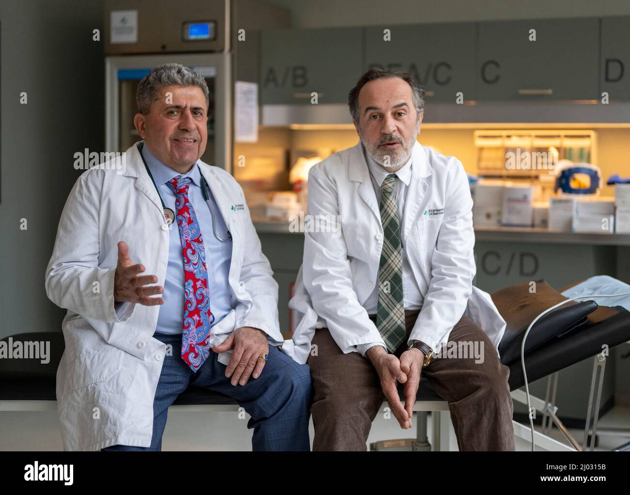Berlin, Germany. 14th Mar, 2022. EXCLUSIVE - Actor Merab Ninidze (r ...