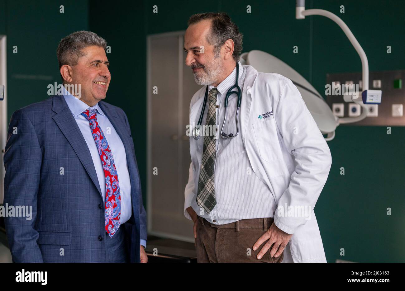 Berlin, Germany. 14th Mar, 2022. EXCLUSIVE - Actor Merab Ninidze (r ...
