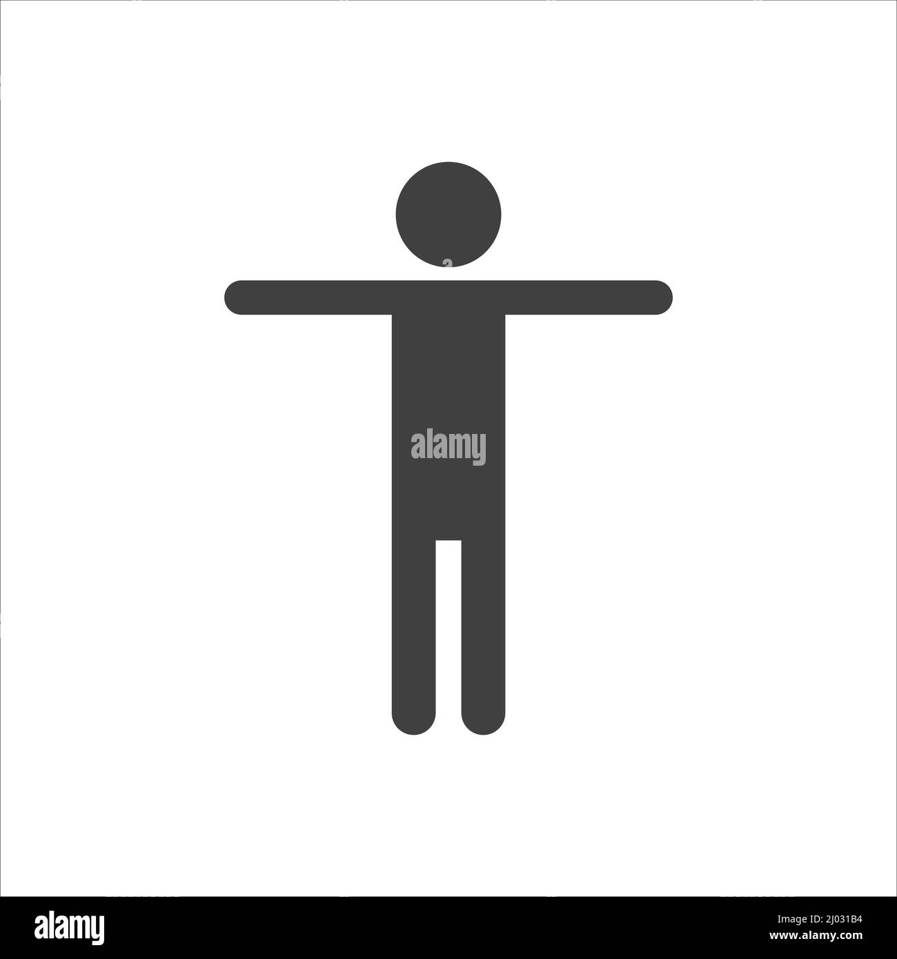 black silhouette pictogram male with open arms vector illustration ...