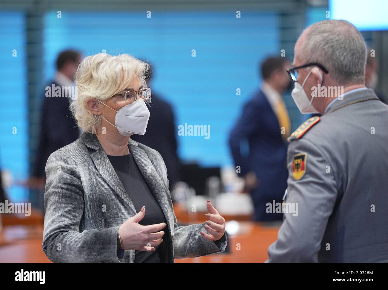Berlin, Germany. 16th Mar, 2022. Christine Lambrecht (SPD), Minister of ...