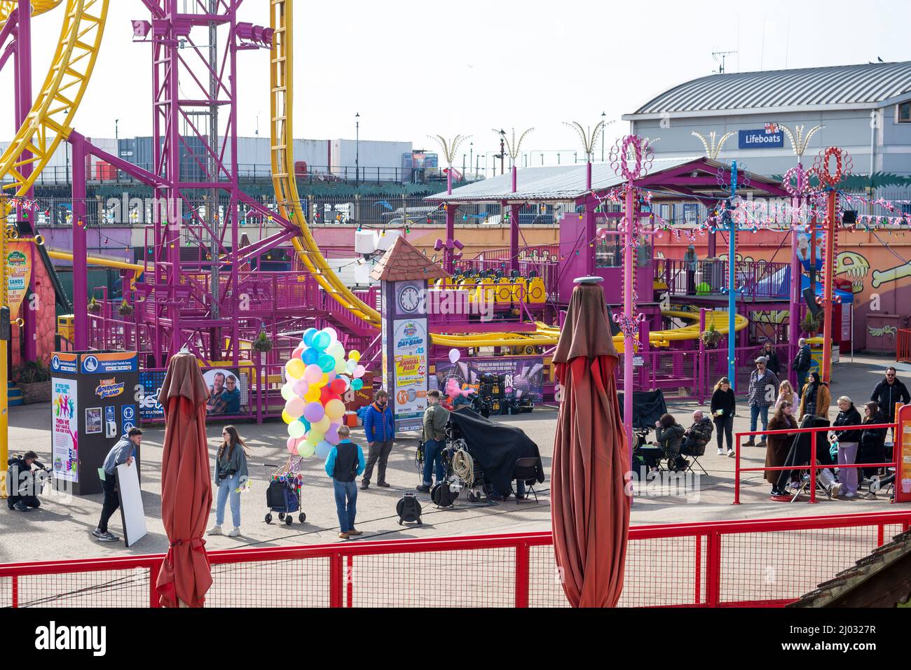 Camera crew filming BBC TV Eastenders soap television show inside the ...