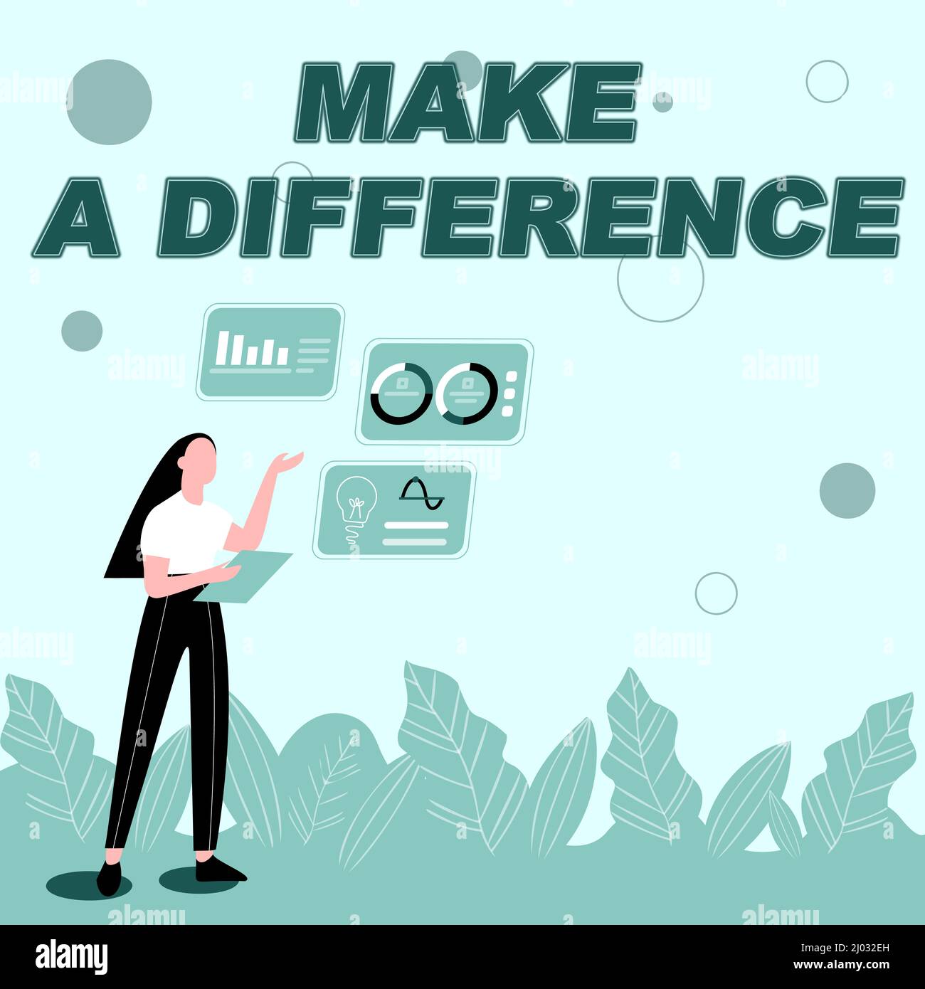 Text showing inspiration Make A Difference. Conceptual photo Mark an ...