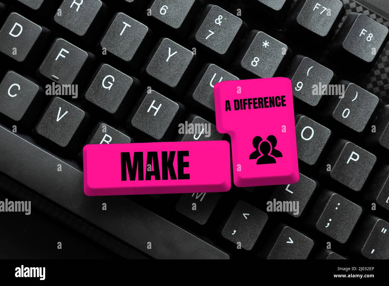 Hand writing sign Make A Difference. Word Written on Personal ...