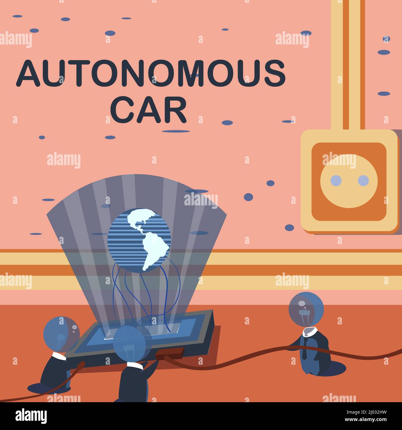 Conceptual display Autonomous Car. Business concept vehicle that can ...