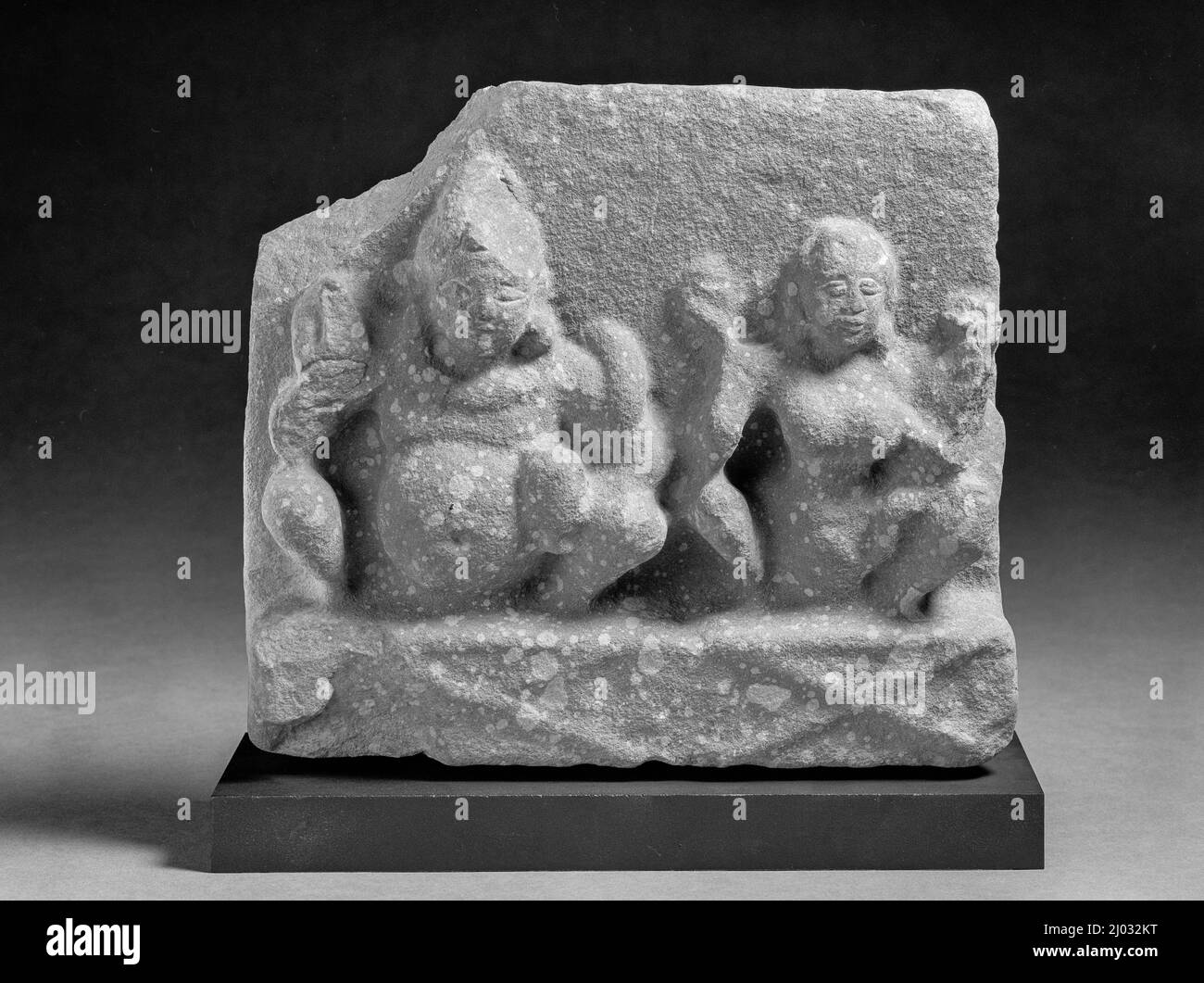Kubera, the God of Riches, and his Spouse. India, Uttar Pradesh ...