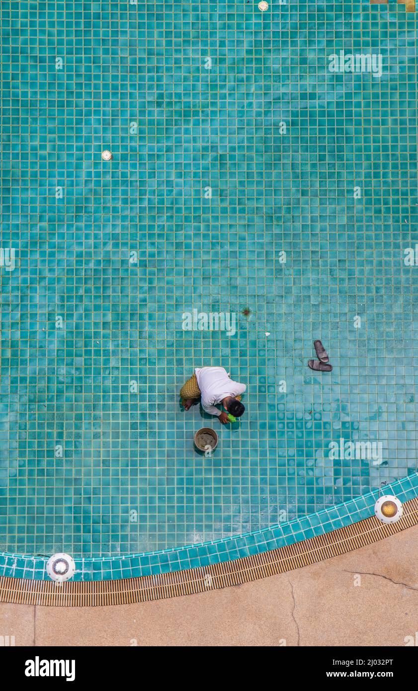 Renovation, maintenance, repair, and tiling work of a swimming pool ...