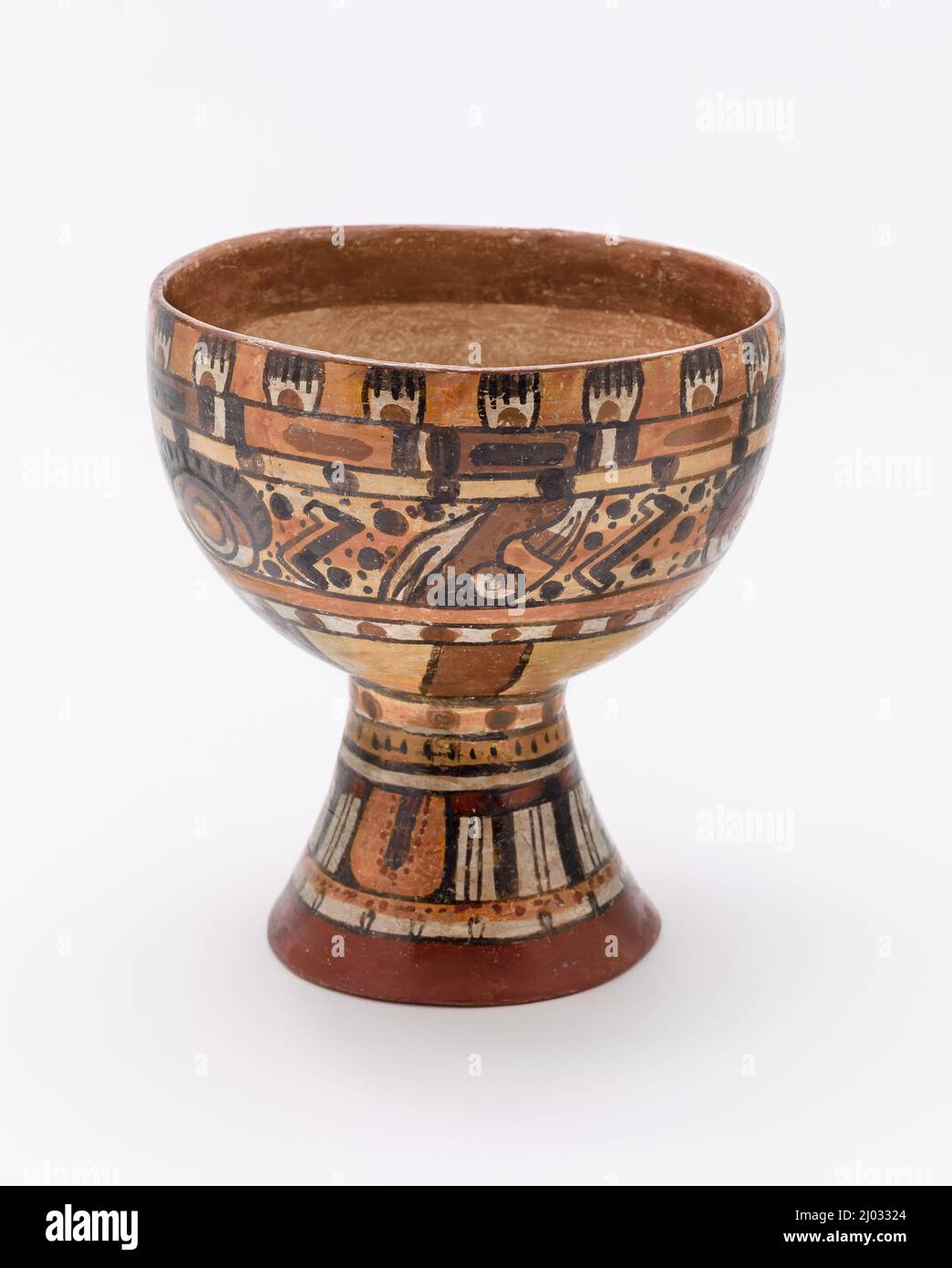 Pedestal Bowl. Mexico, Mixtec, 1100–1521. Ceramics. Slip-painted ...